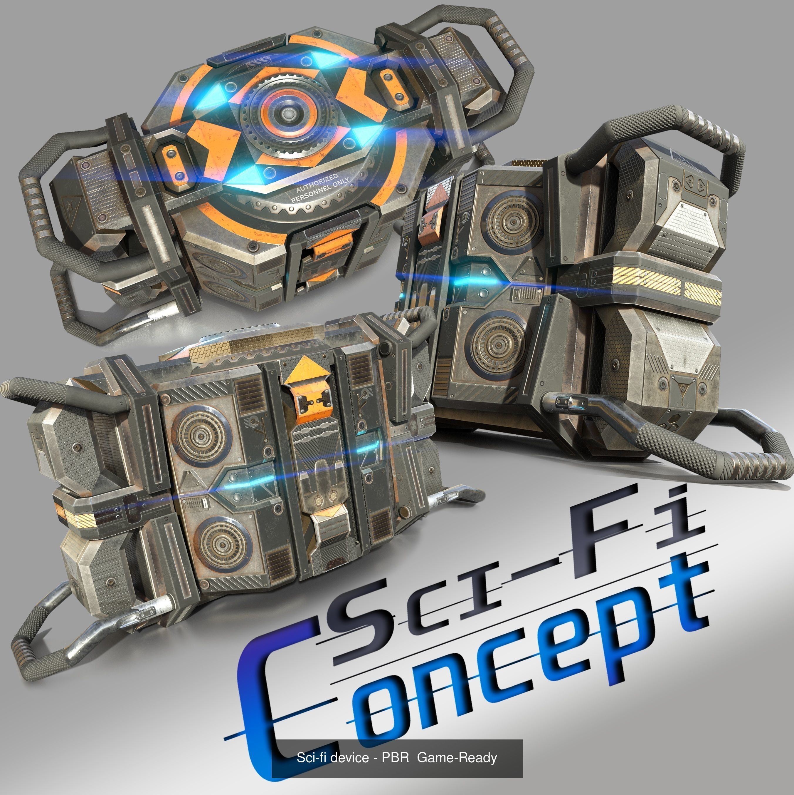 Cyberpunk architectural - construction - sci fi collection VR / AR ...