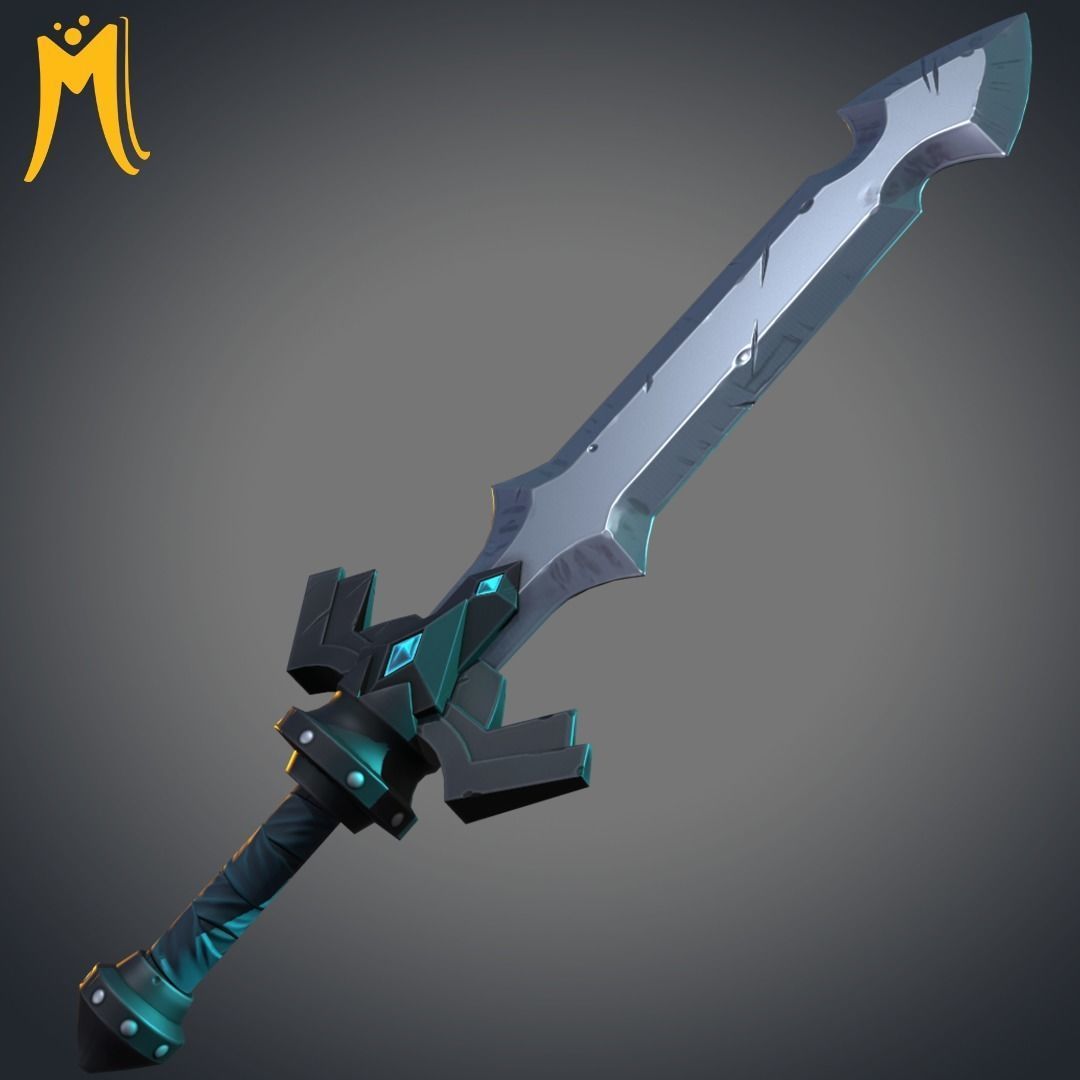 3D model Stylized Fantasy Sword - Game Ready VR / AR / low-poly | CGTrader