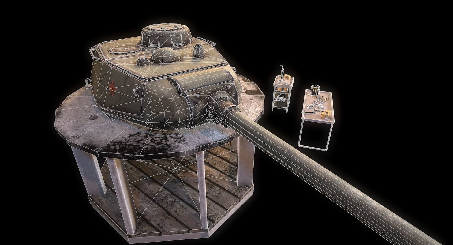 3D model Tank workbench WWII VR / AR / low-poly | CGTrader