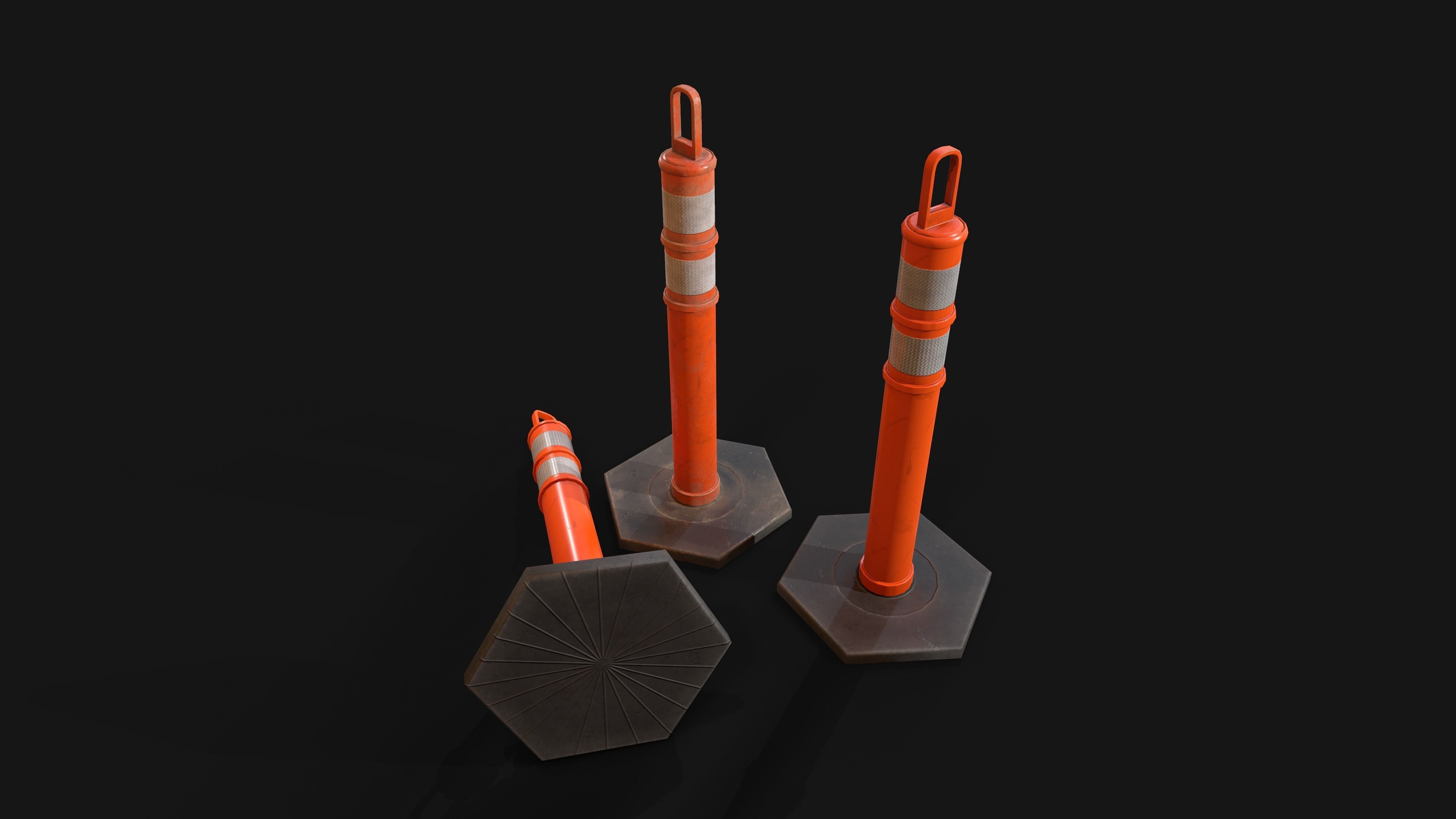 3D model Traffic Portable Delineator VR / AR / low-poly | CGTrader