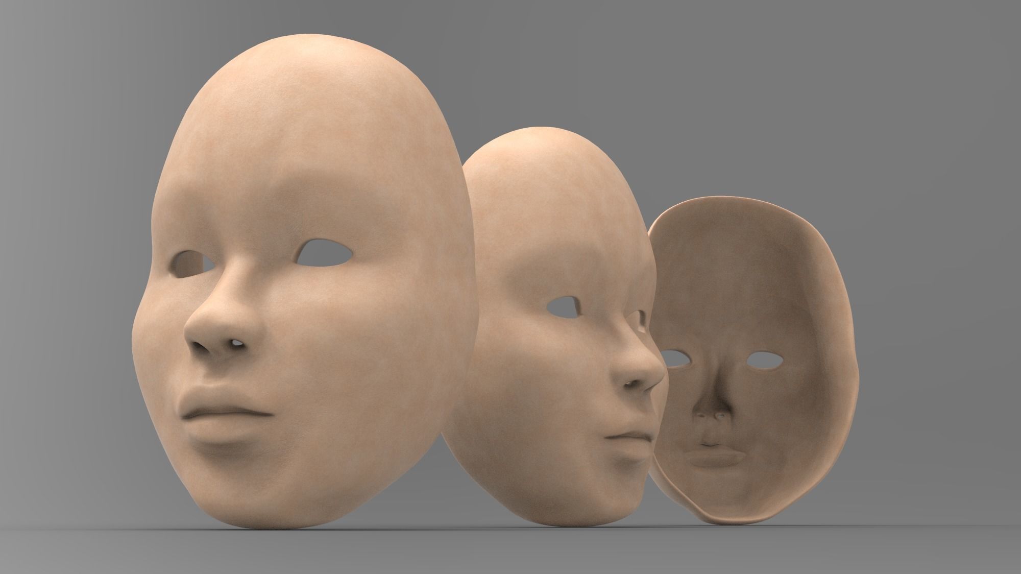 human face mask 3D model 3D printable | CGTrader