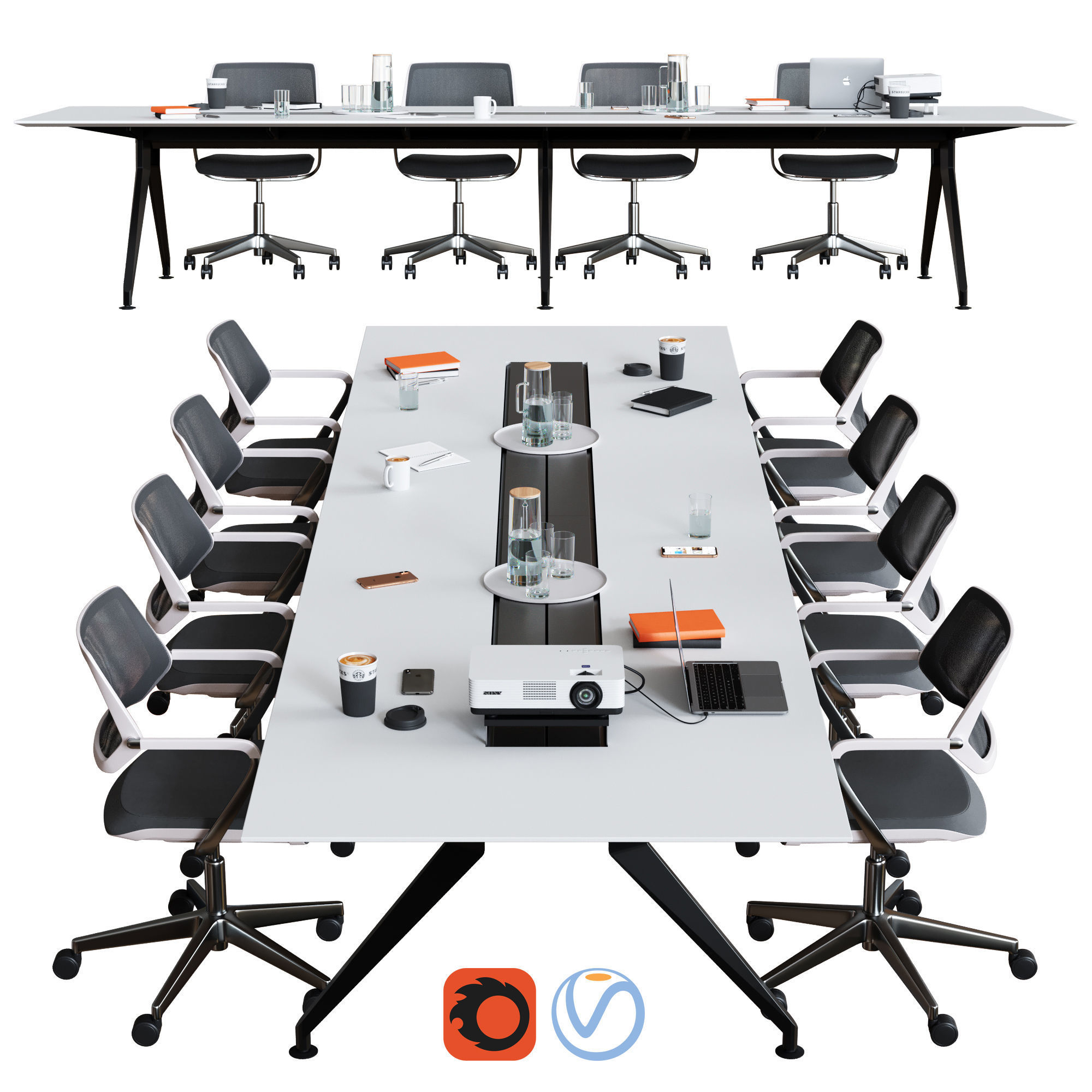 Steelcase - Conference Table 48 3D model | CGTrader