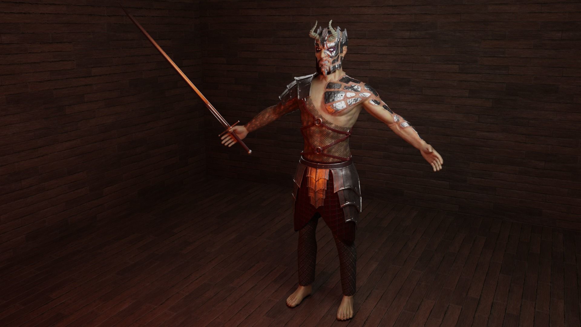 The inquisitor Corrupted Warrior 3D model rigged | CGTrader