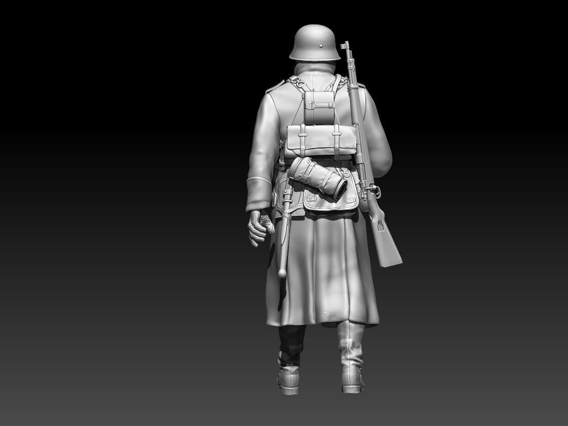 German soldier 3D model 3D printable | CGTrader