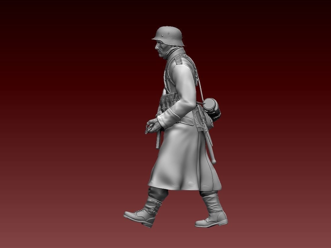 German soldier 3D model 3D printable | CGTrader