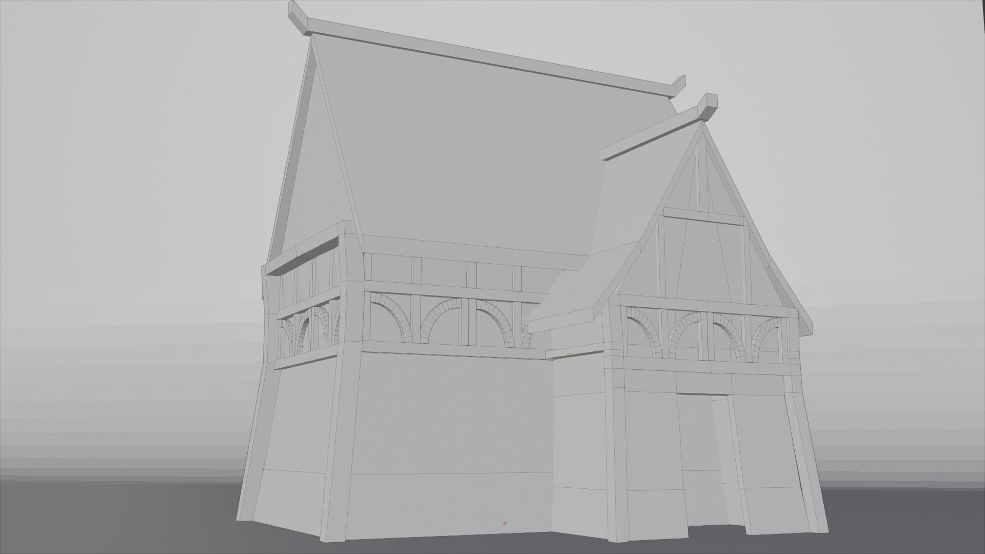 3D model low poly medieval buildings VR / AR / low-poly | CGTrader