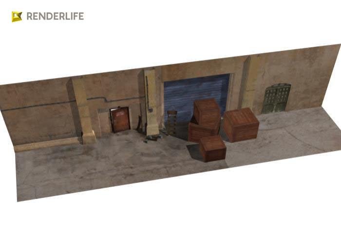 Back alley set 3D model | CGTrader