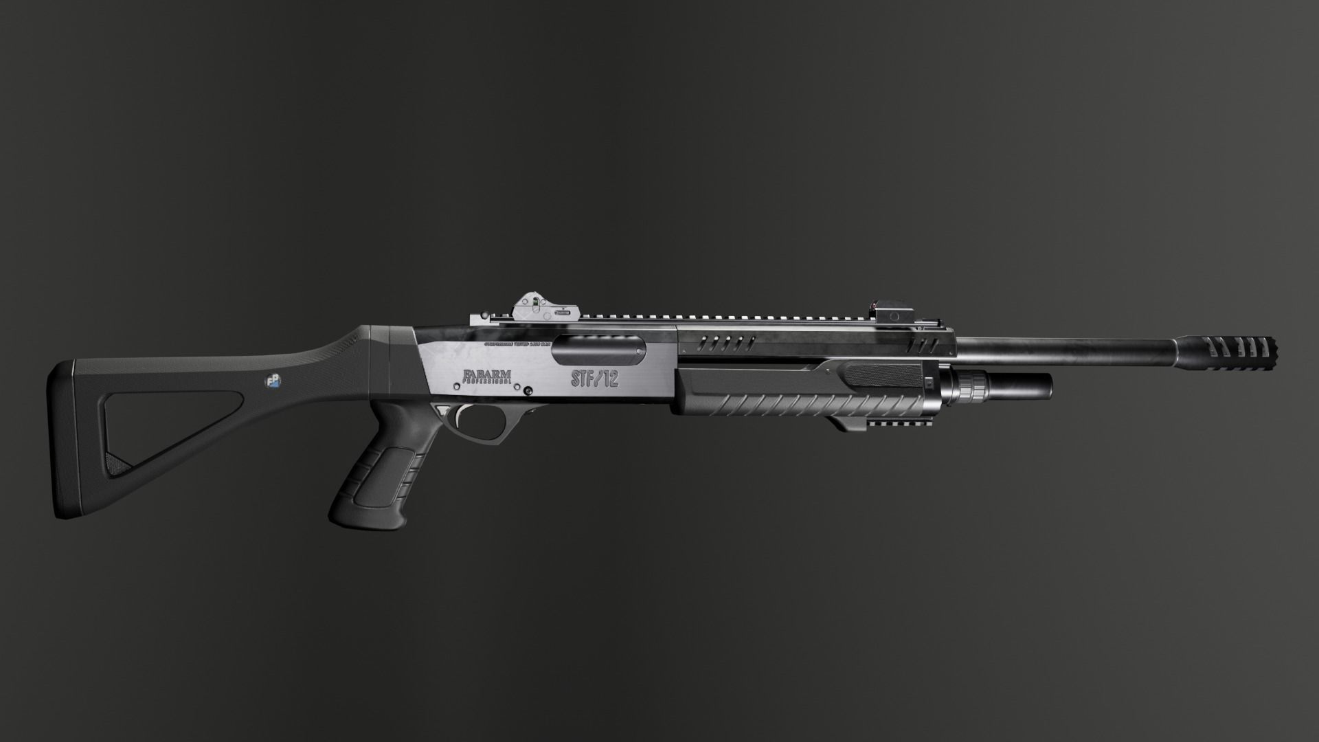 3D model Shotgun Fabarm stf12 VR / AR / low-poly | CGTrader