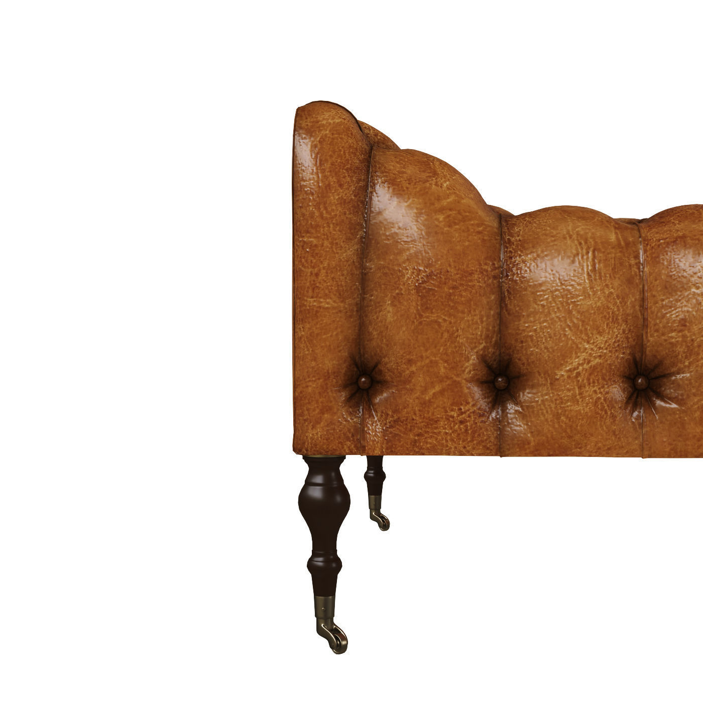 Tufted Chesterfield Leather Bench 3D model | CGTrader