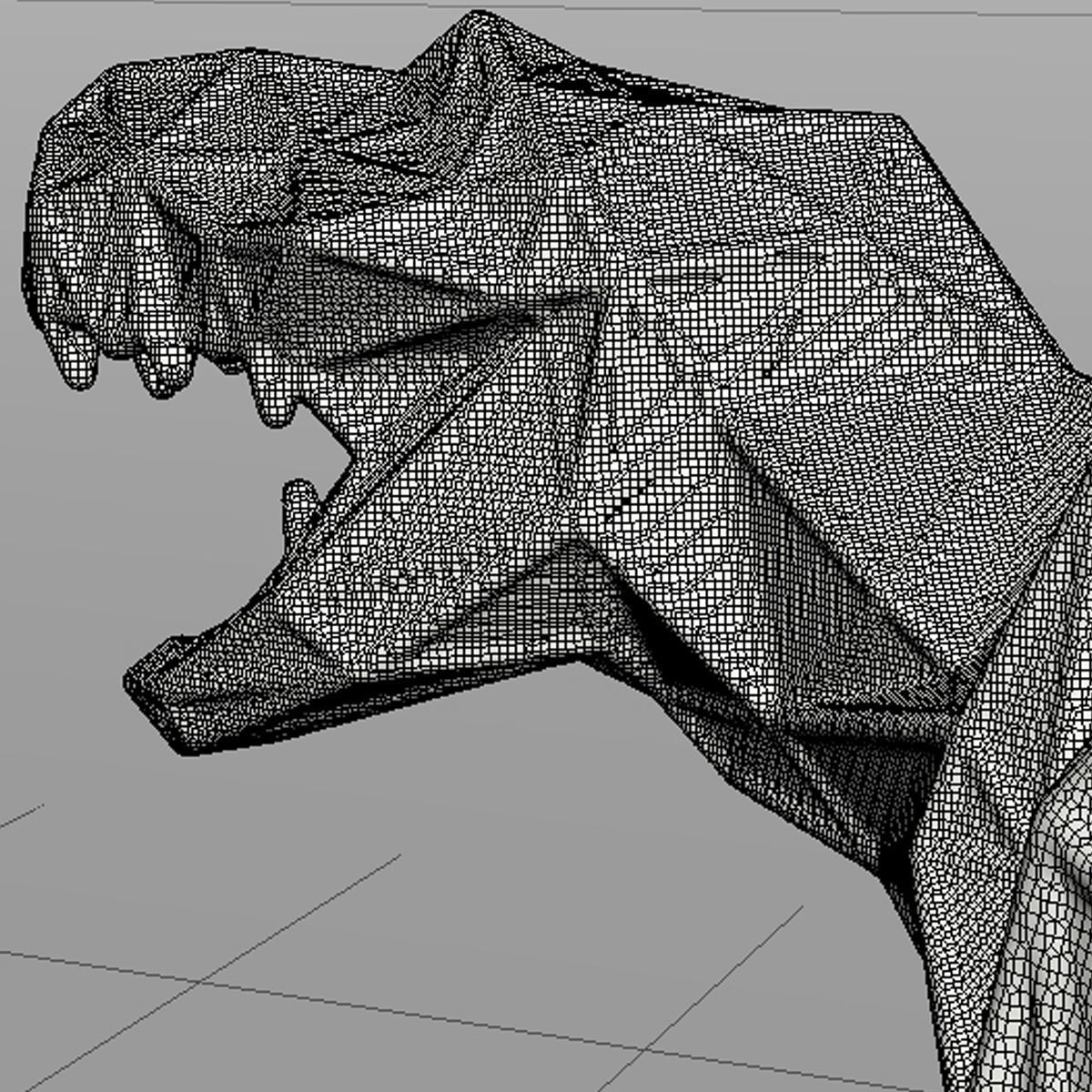 3D PRINTED MODEL T-REX-DESIGN-TRIANGULATE 3D model 3D printable | CGTrader