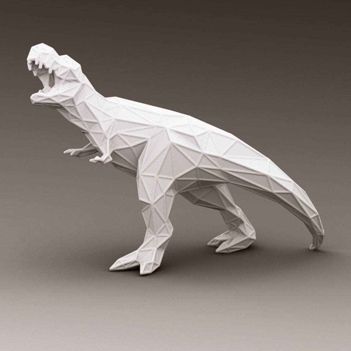 3D PRINTED MODEL T-REX-DESIGN-TRIANGULATE 3D model 3D printable | CGTrader