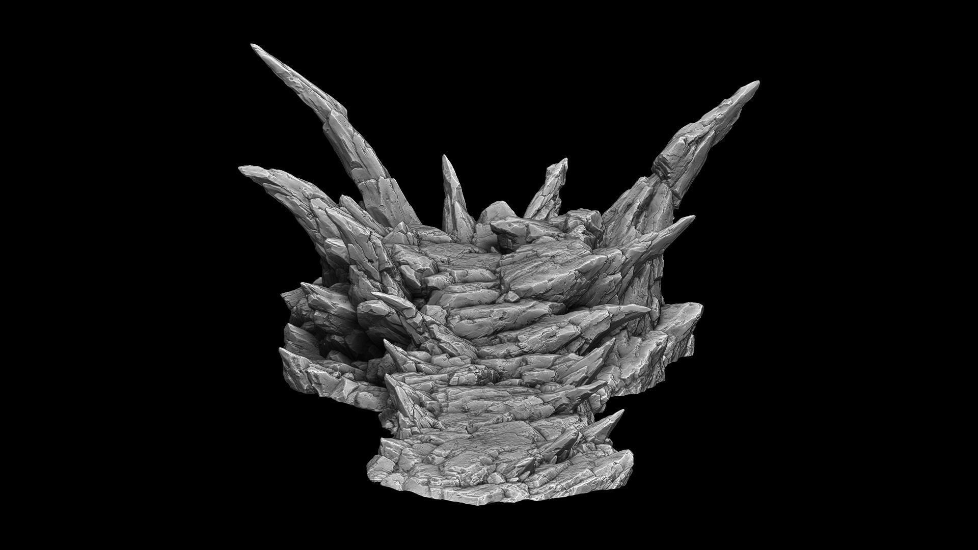 Sharp Rock Base for Collectible Figures and Dioramas 3D model 3D ...