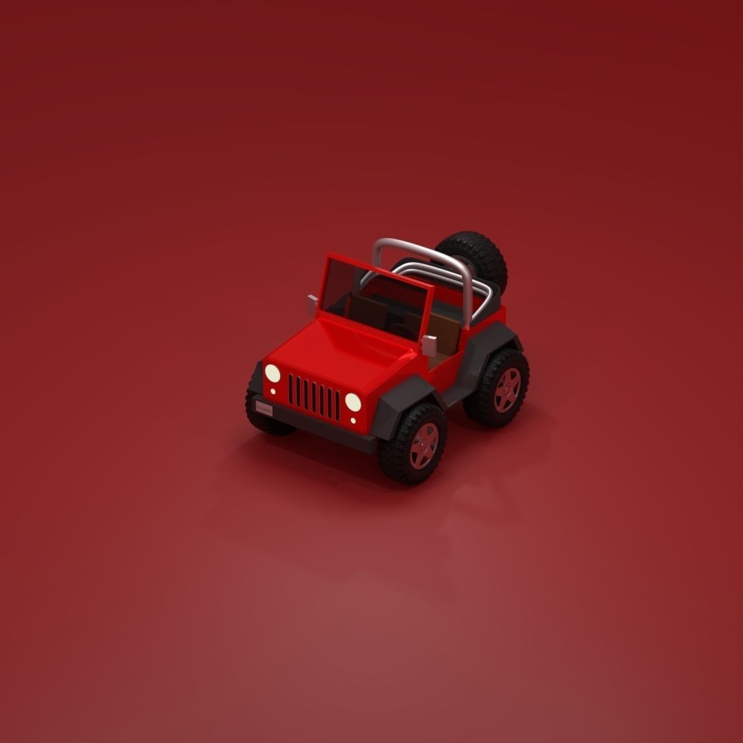 3D model Low Poly Jeep Wrangler VR / AR / low-poly | CGTrader