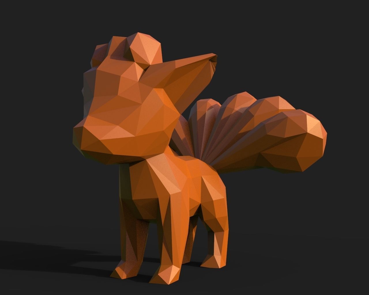 Vulpix Low Poly squirrel 3D model 3D printable | CGTrader