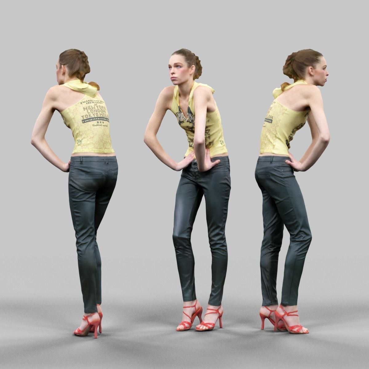 3D model 6 Realistic Female Characters Vol 2 VR / AR / low-poly | CGTrader