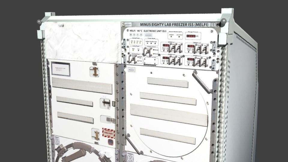 3D model ISS Payload Rack ISPR featuring the MELFI Laboratory VR / AR ...
