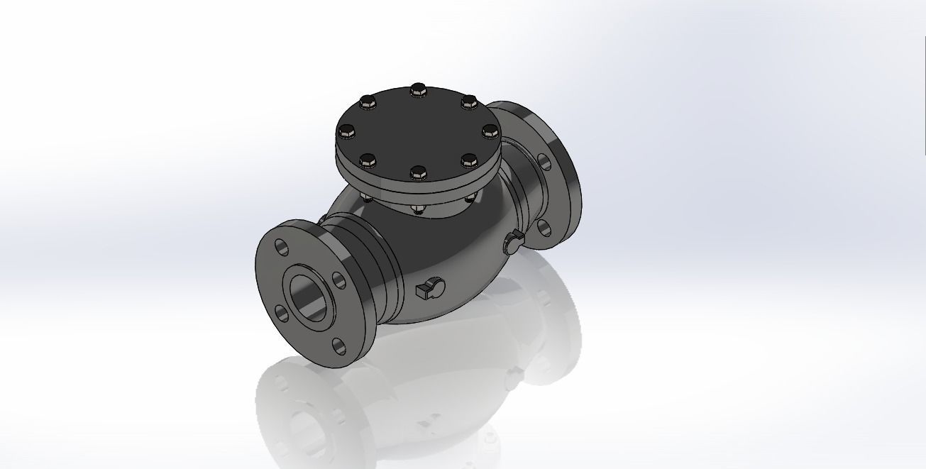 DN40 SWING CHECK VALVE 3D model | CGTrader