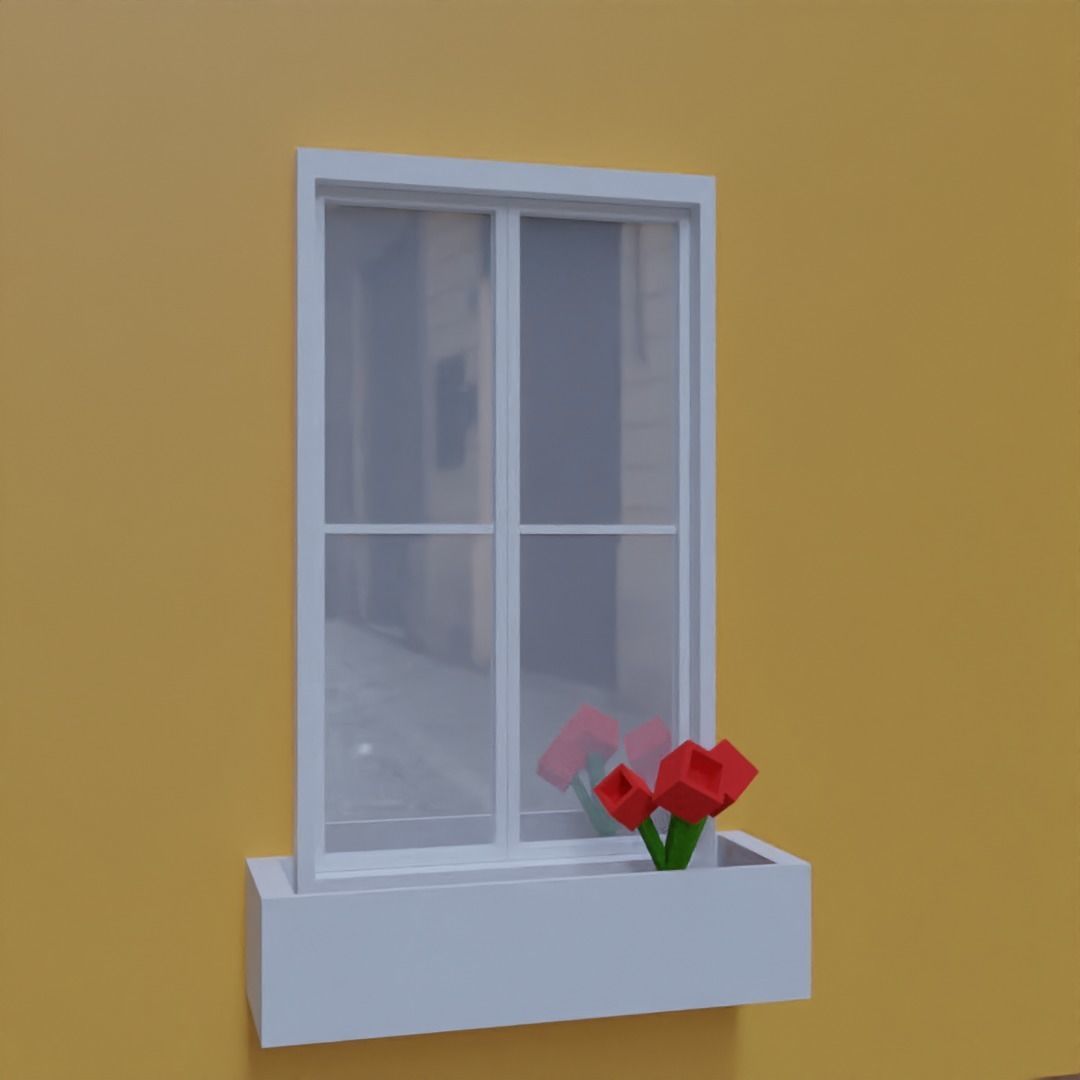 3D model Low poly window 2 Cartagena VR / AR / low-poly | CGTrader