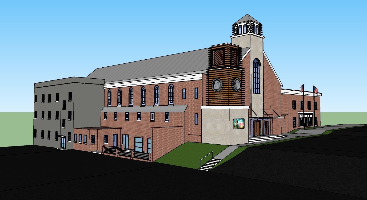 Church model design 3d sketchup model 3D model | CGTrader