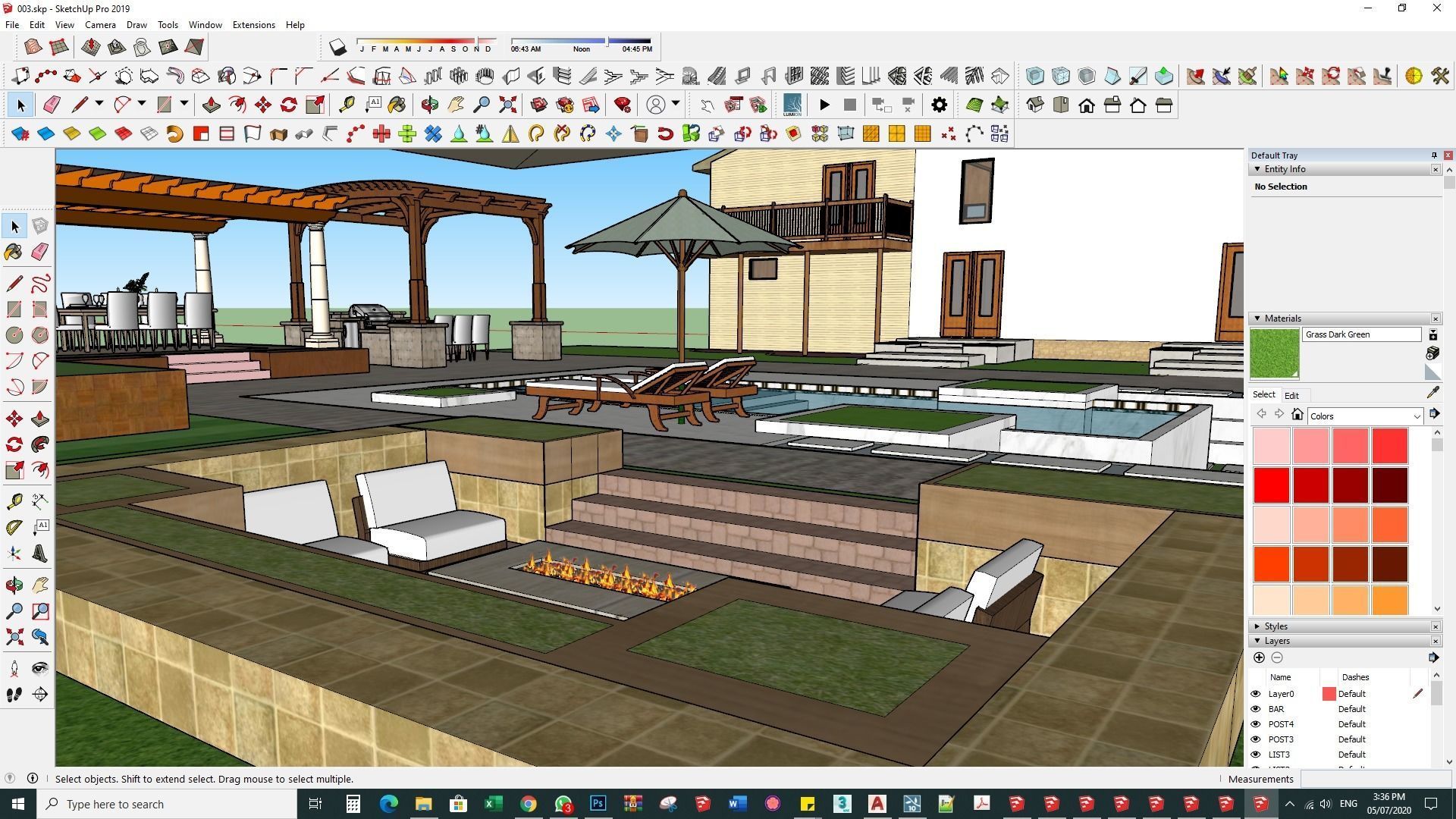 LANDSCAPE BACKYARD DESIGN OF LUXURY HOUSE 3D model 3D model | CGTrader