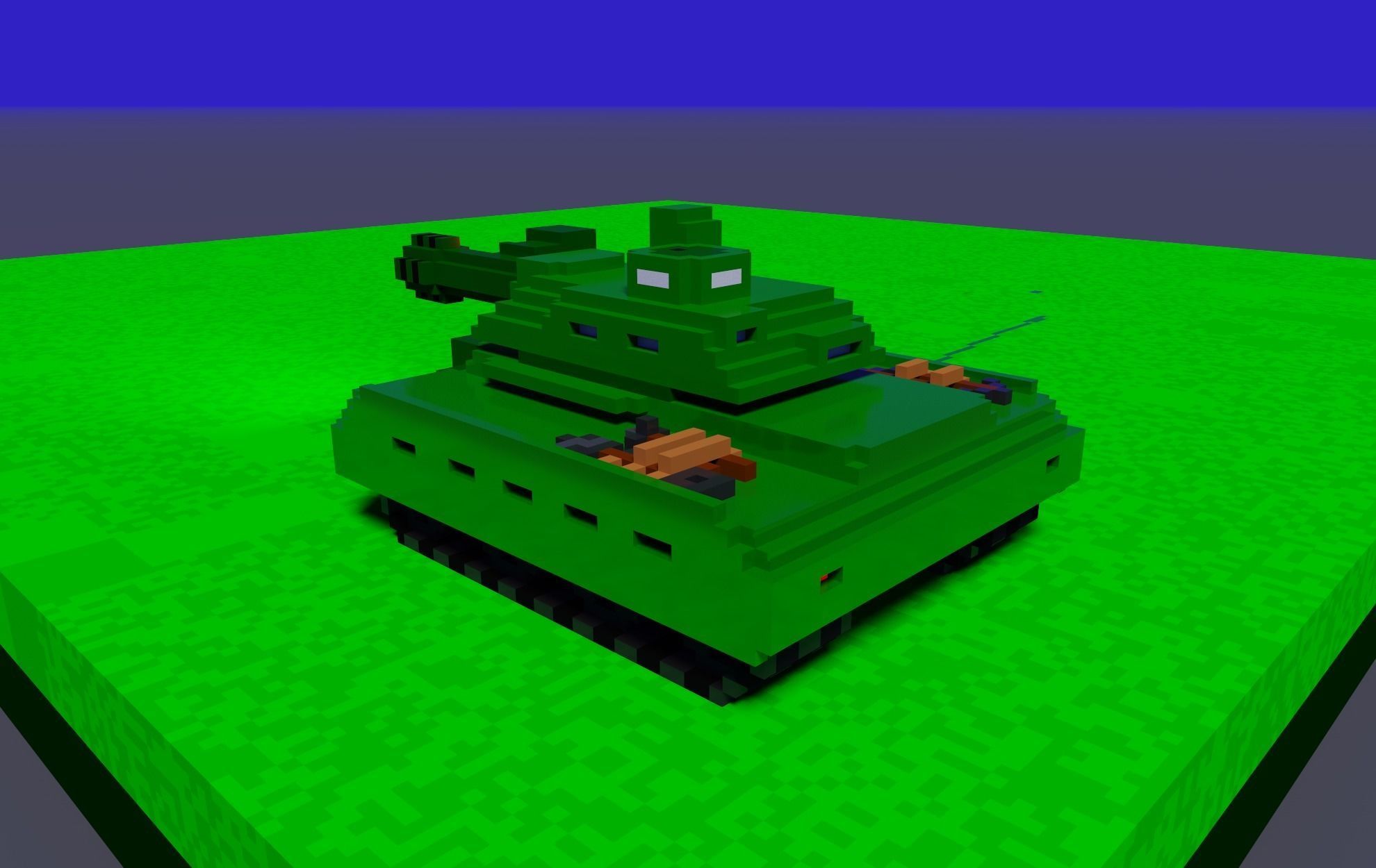 3D model Voxel tank VR / AR / low-poly | CGTrader