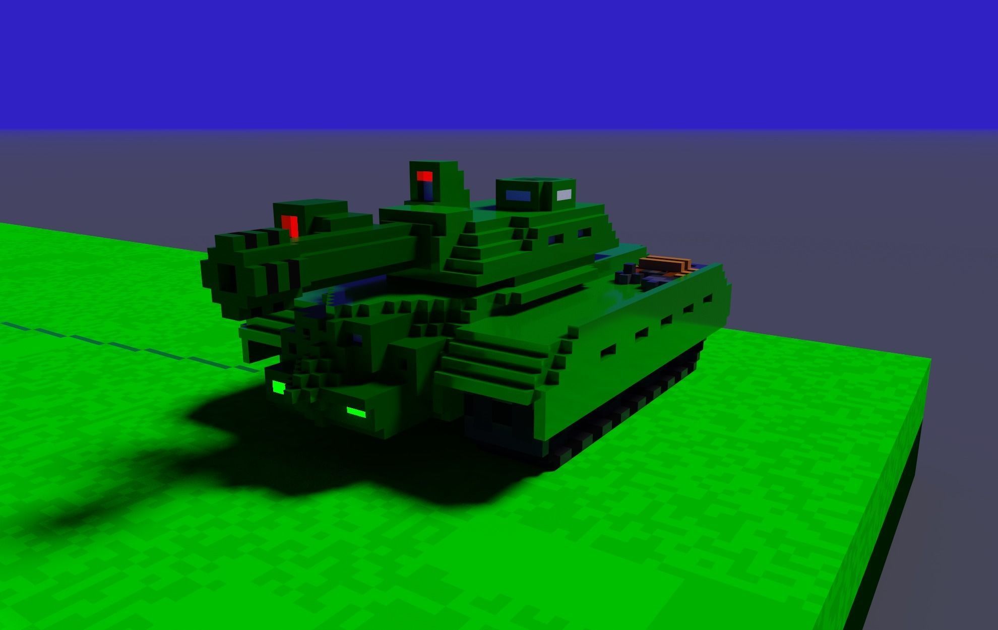 3D model Voxel tank VR / AR / low-poly | CGTrader