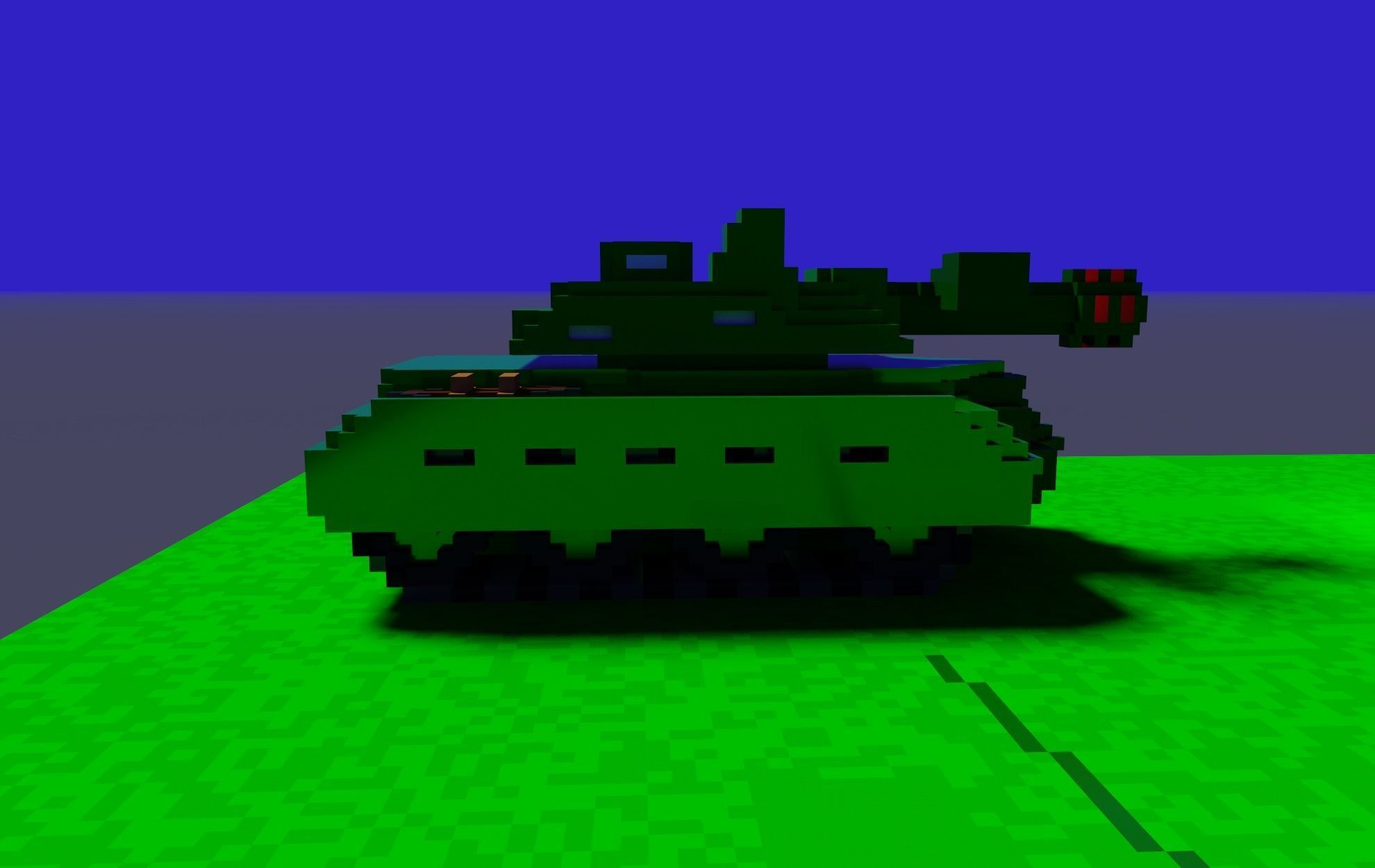 3D model Voxel tank VR / AR / low-poly | CGTrader