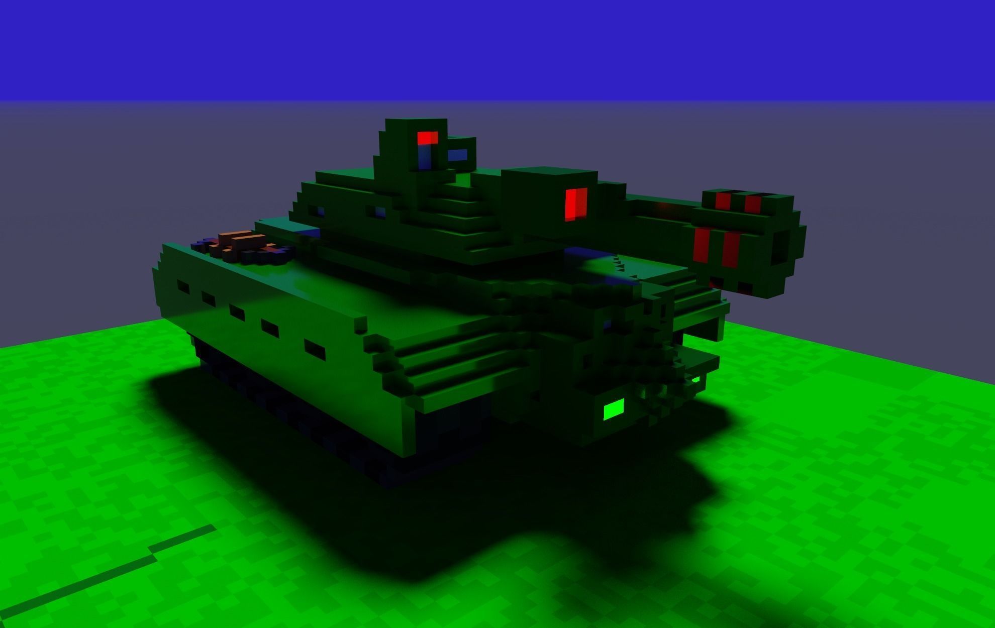 3D model Voxel tank VR / AR / low-poly | CGTrader