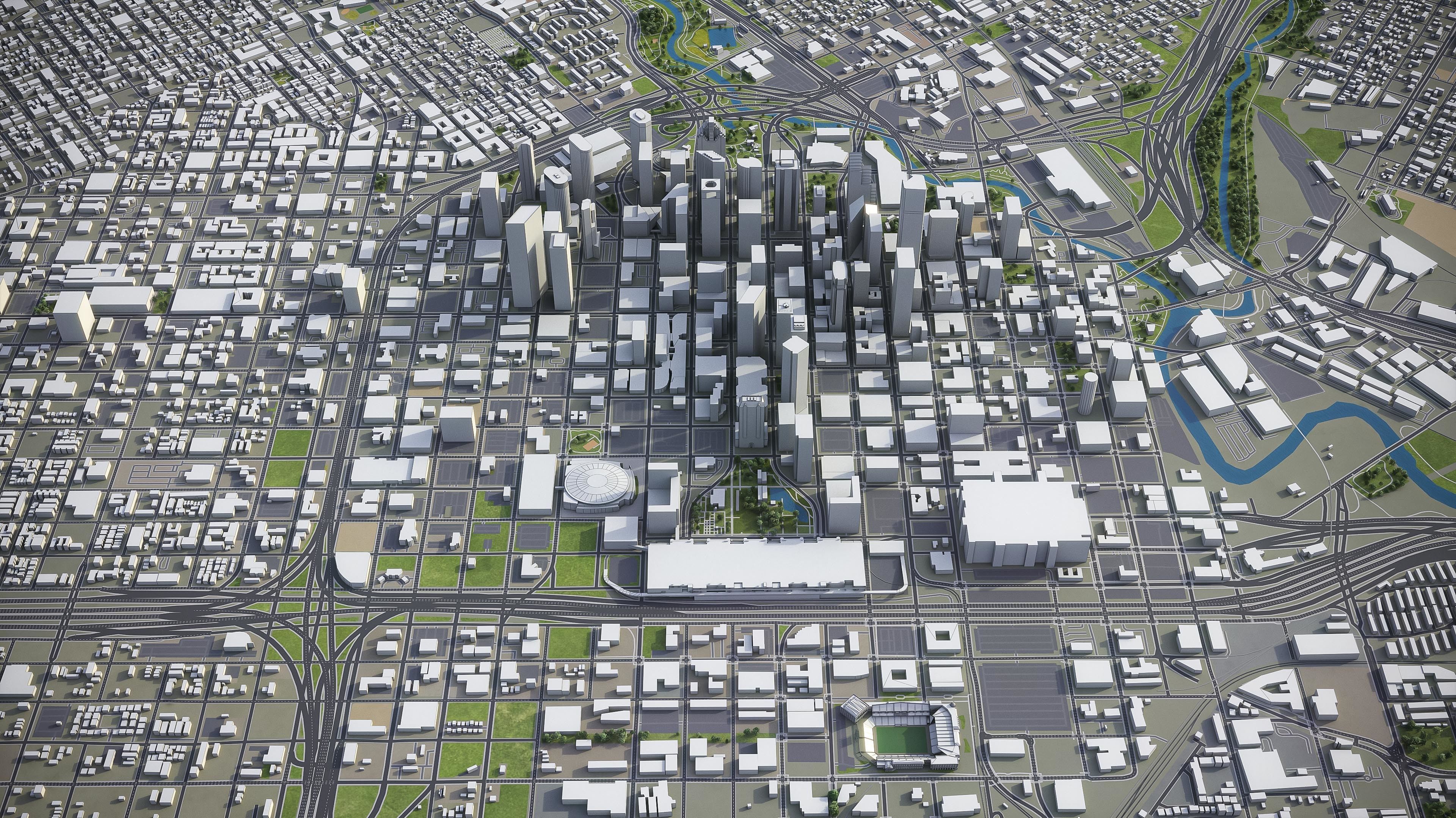 3D Model Collection Greater Houston - metropolitan area VR / AR / low ...