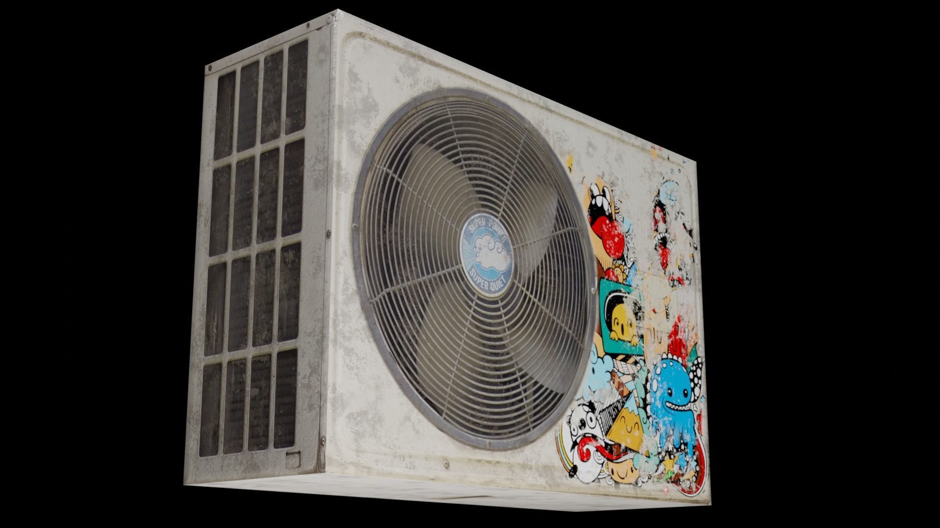 3D model Air Conditioner Dirty And Clean Textures VR / AR / low-poly ...