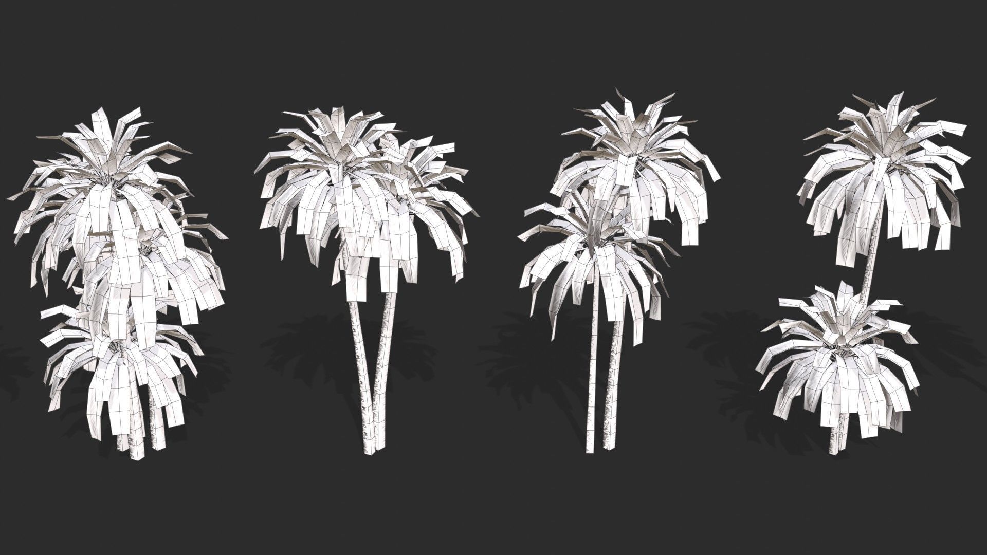 3D model Date Palm Trees Collection VR / AR / low-poly | CGTrader