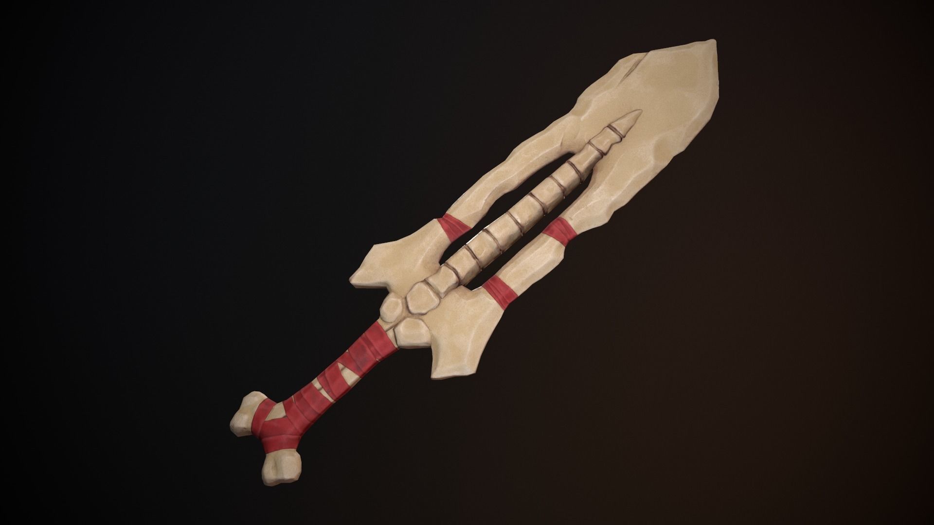 Bone sword free 3D model | CGTrader