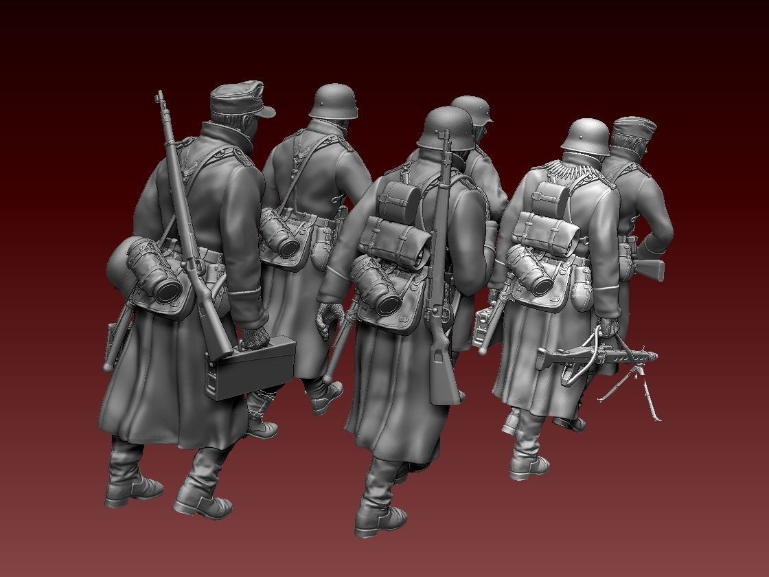German soldiers 3D model 3D printable | CGTrader