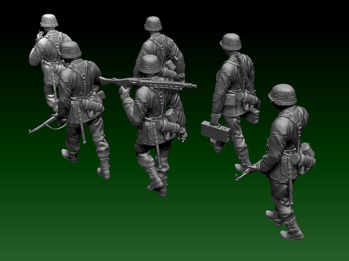 German soldiers 3D model 3D printable | CGTrader