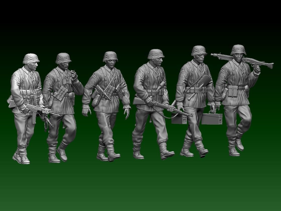 German soldiers 3D model 3D printable | CGTrader