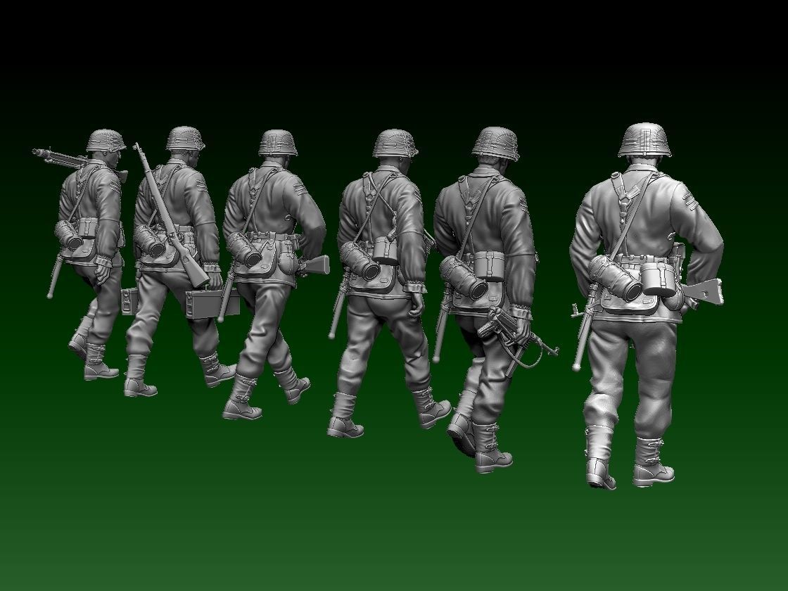 German soldiers 3D model 3D printable | CGTrader