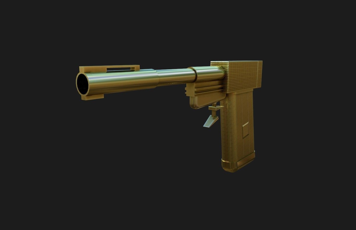3D model Golden Weapon Gold Pistol VR / AR / low-poly | CGTrader