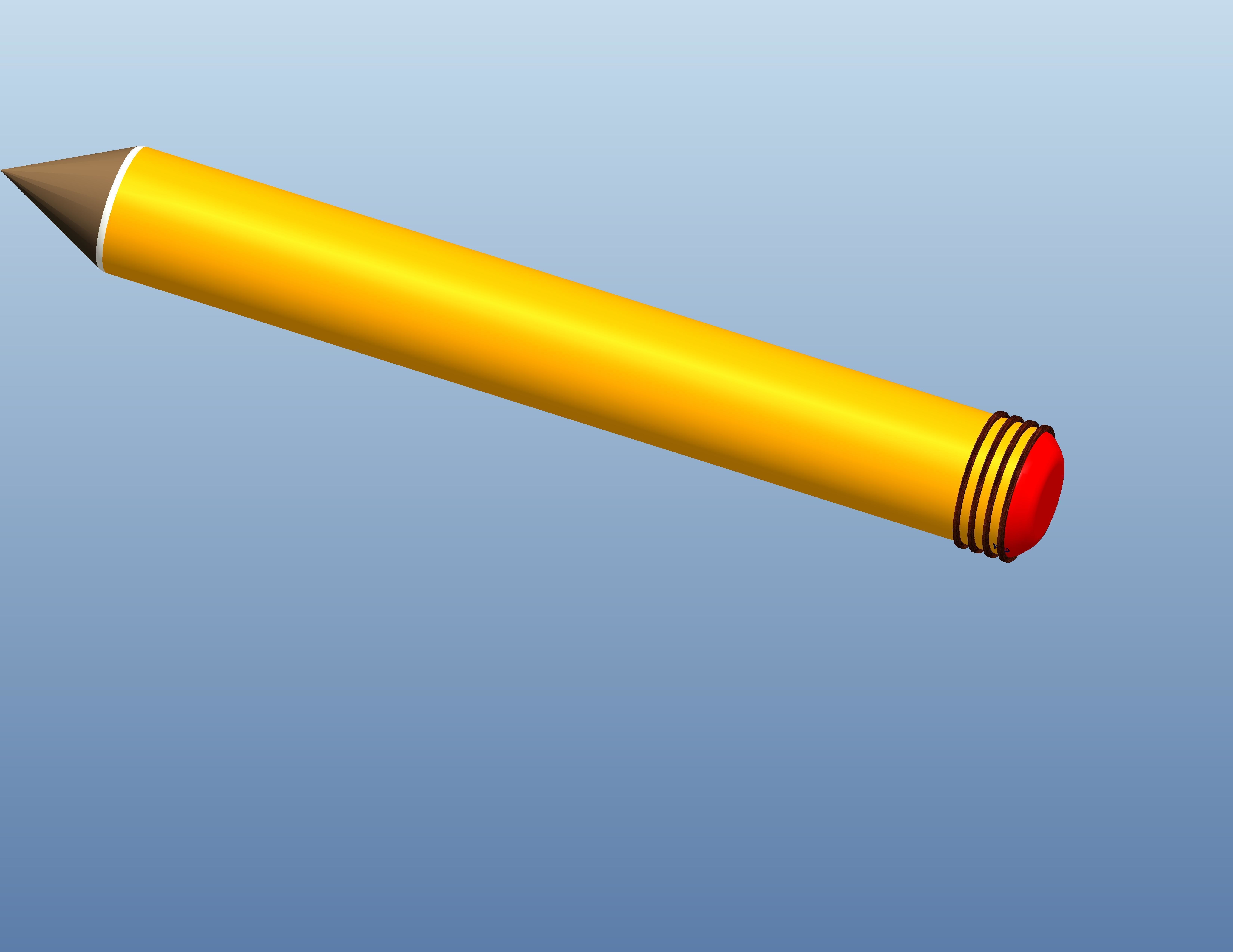 Pencil 3D model 3D printable | CGTrader