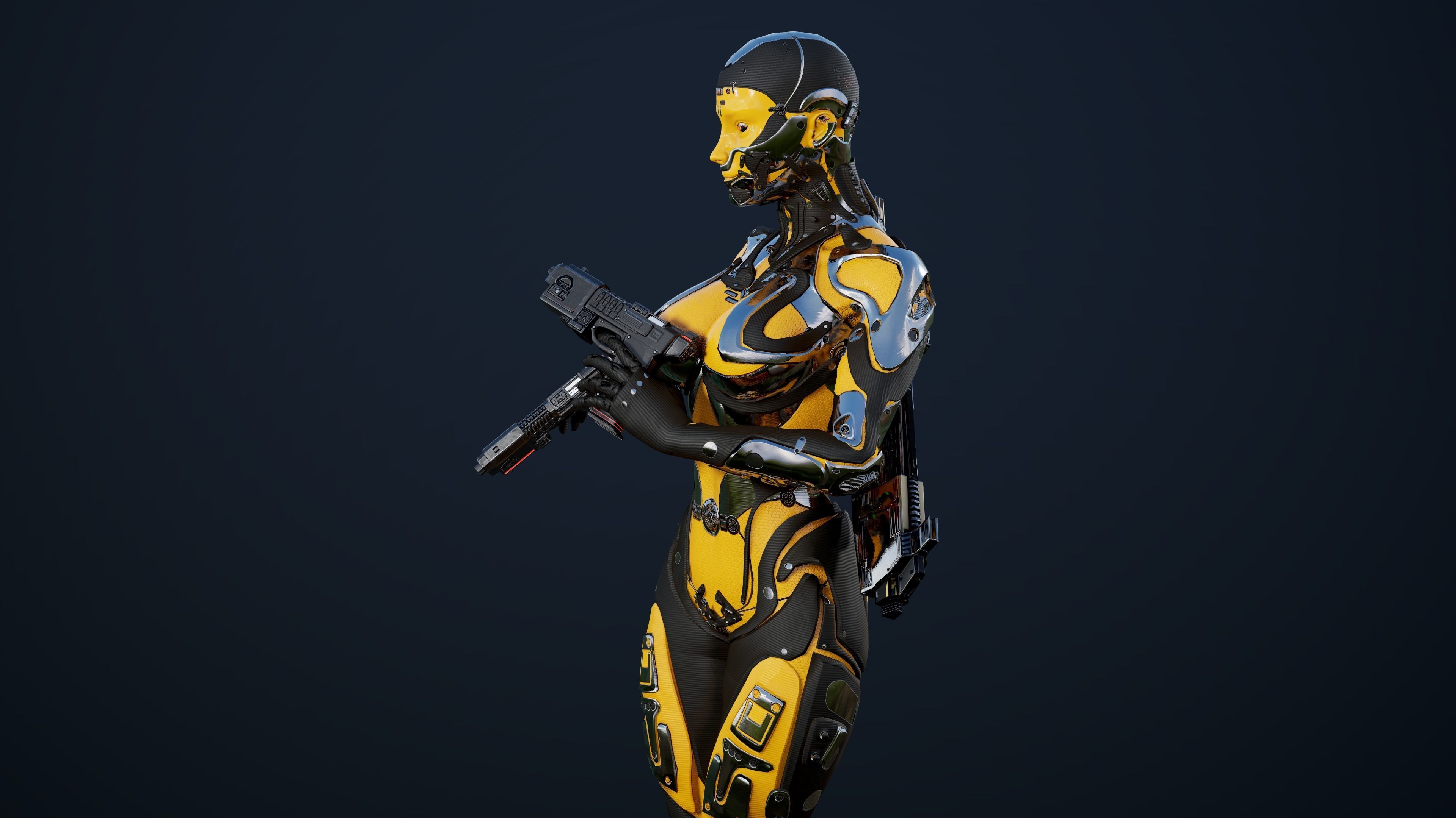 3D model Robot Girl Remake VR / AR / low-poly rigged | CGTrader