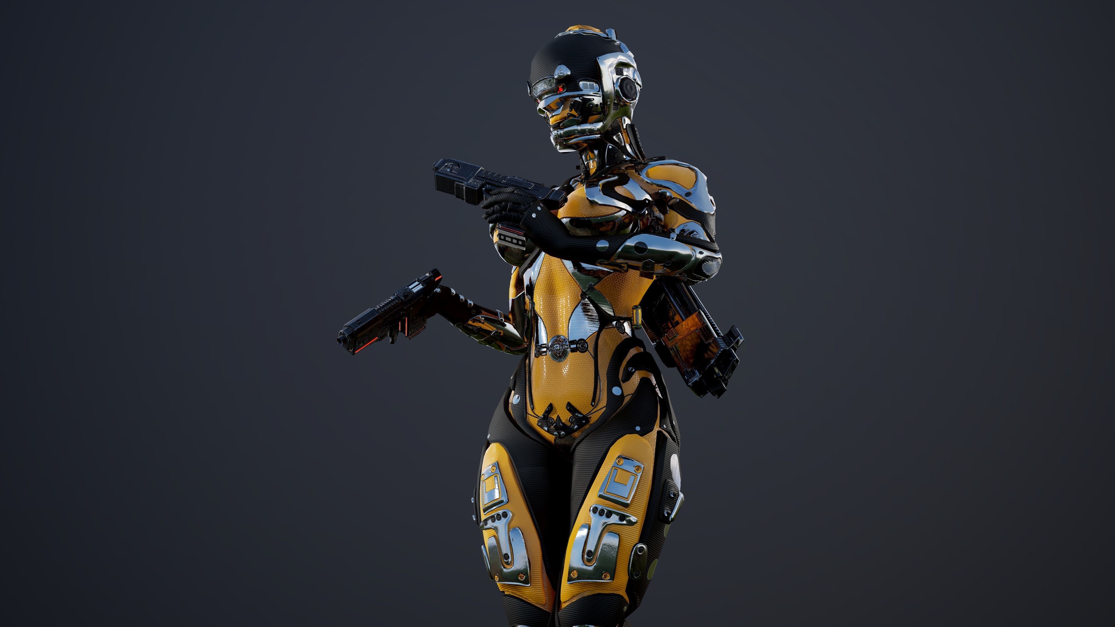 3D model Robot Girl Remake VR / AR / low-poly rigged | CGTrader