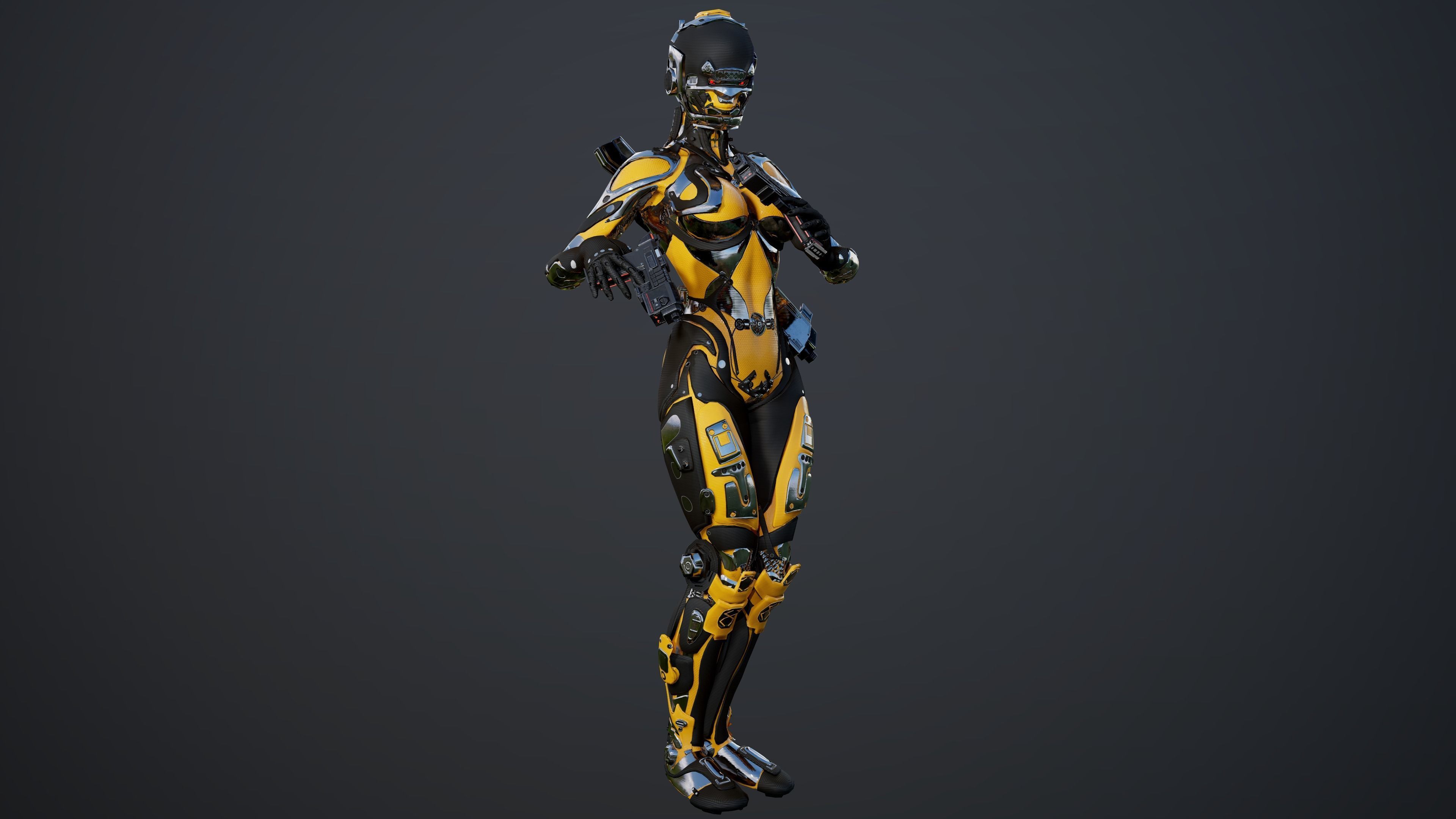 3D model Robot Girl Remake VR / AR / low-poly rigged | CGTrader