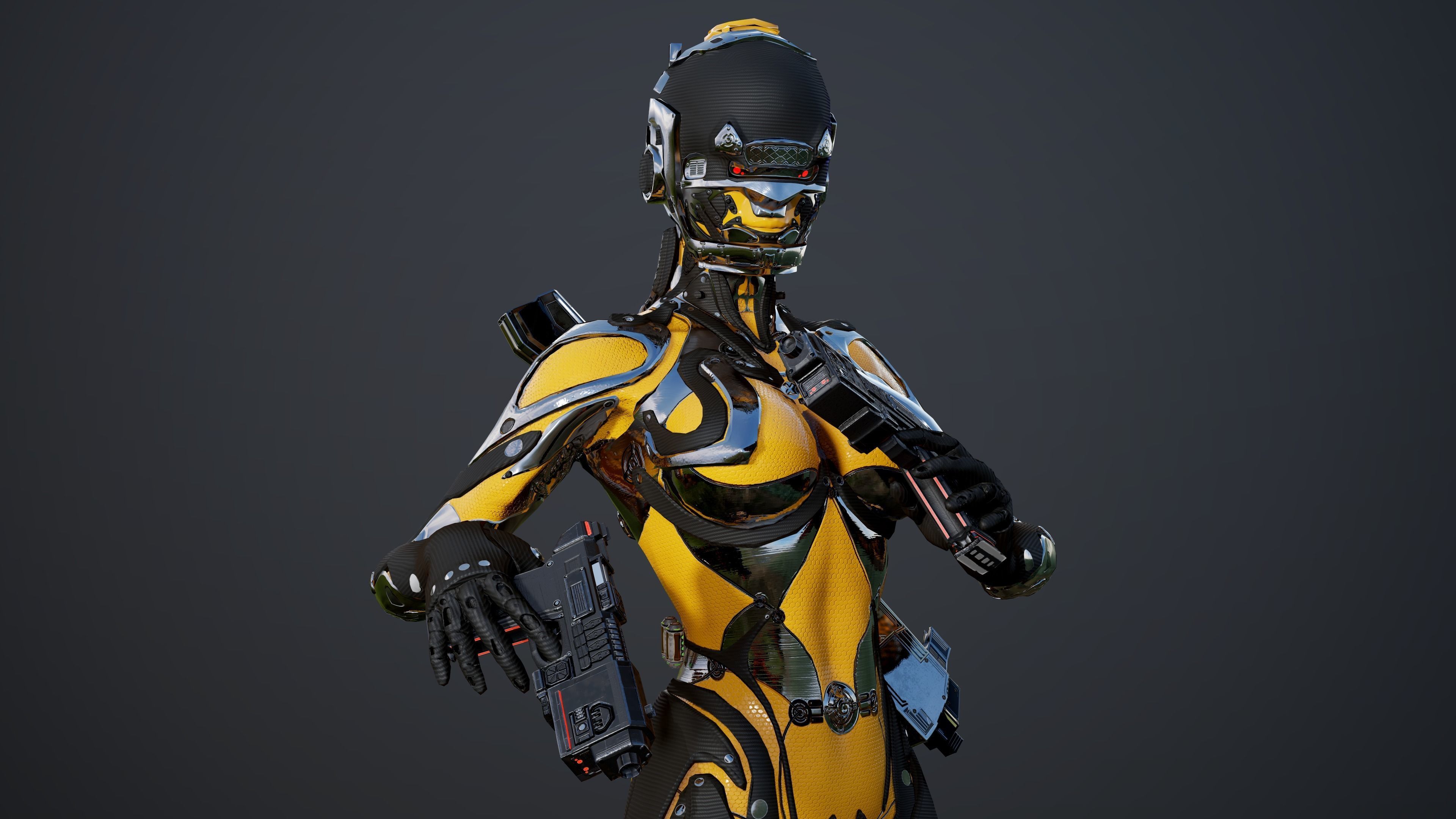 3D model Robot Girl Remake VR / AR / low-poly rigged | CGTrader