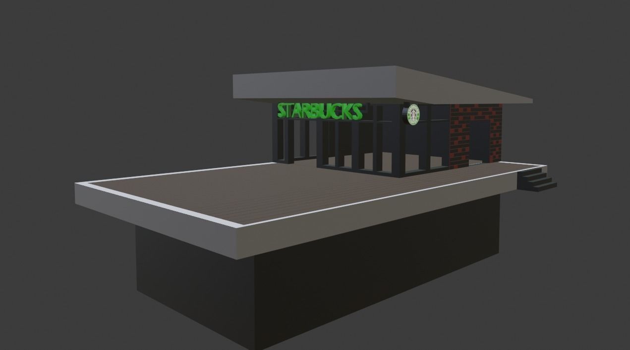 Starbucks For Unturned free VR / AR / low-poly 3D model | CGTrader
