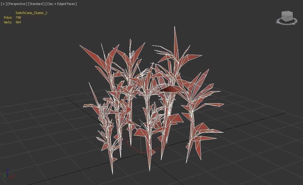3D model Switch Cane Cluster grass VR / AR / low-poly | CGTrader