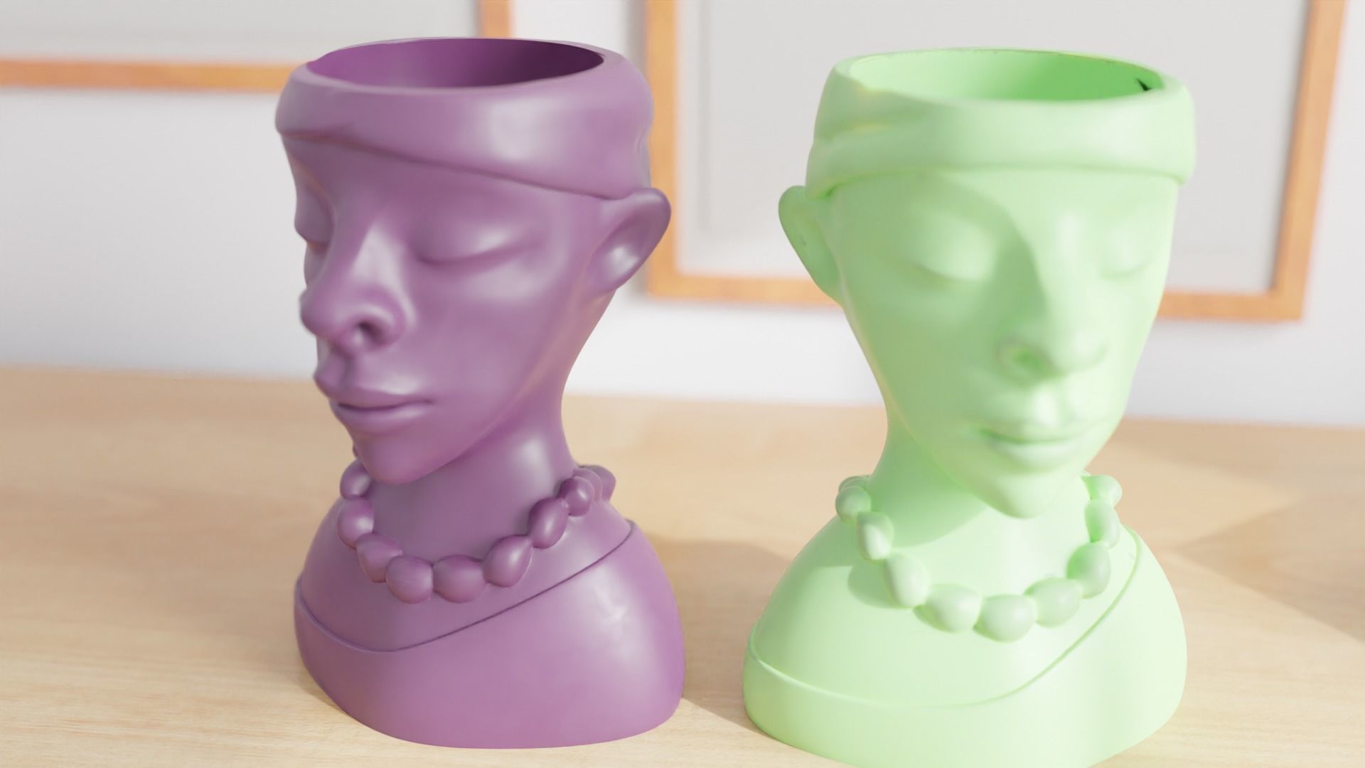 African Woman Head Bust Planter 3D model 3D printable | CGTrader