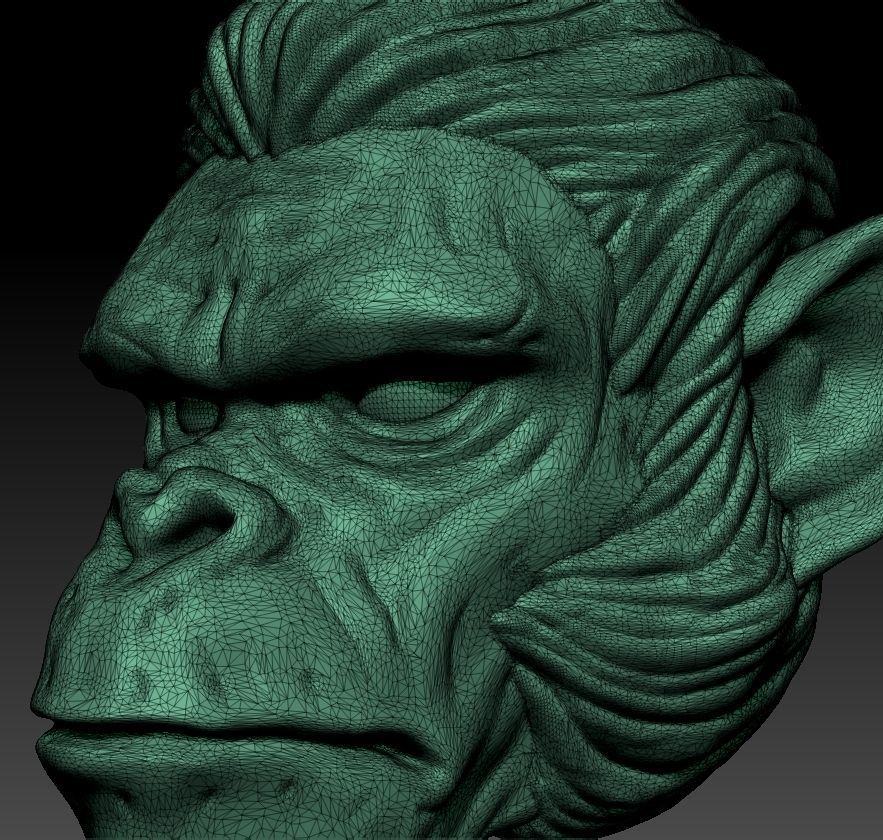 head monkey Zodiac 3D model 3D printable | CGTrader