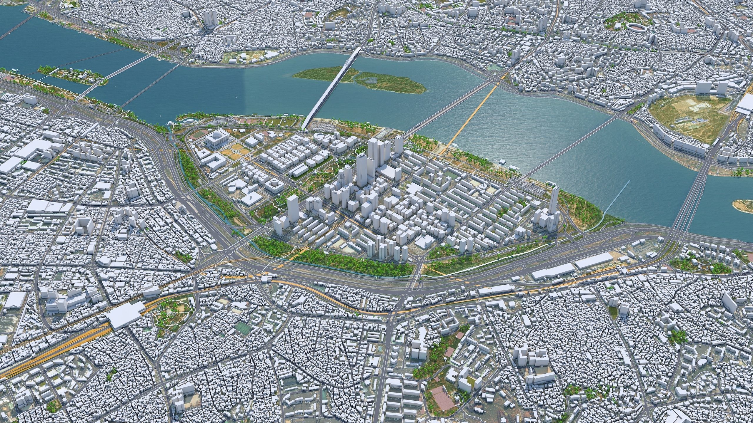 3D model Seoul City in South Korea VR / AR / low-poly | CGTrader