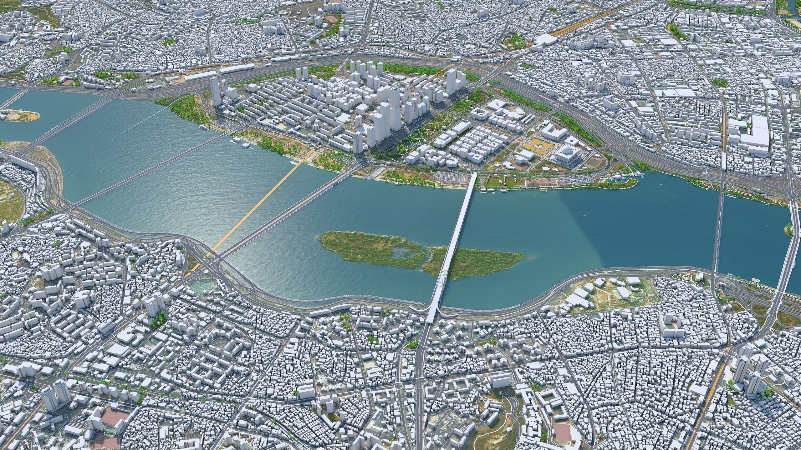 3D model Seoul City in South Korea VR / AR / low-poly | CGTrader