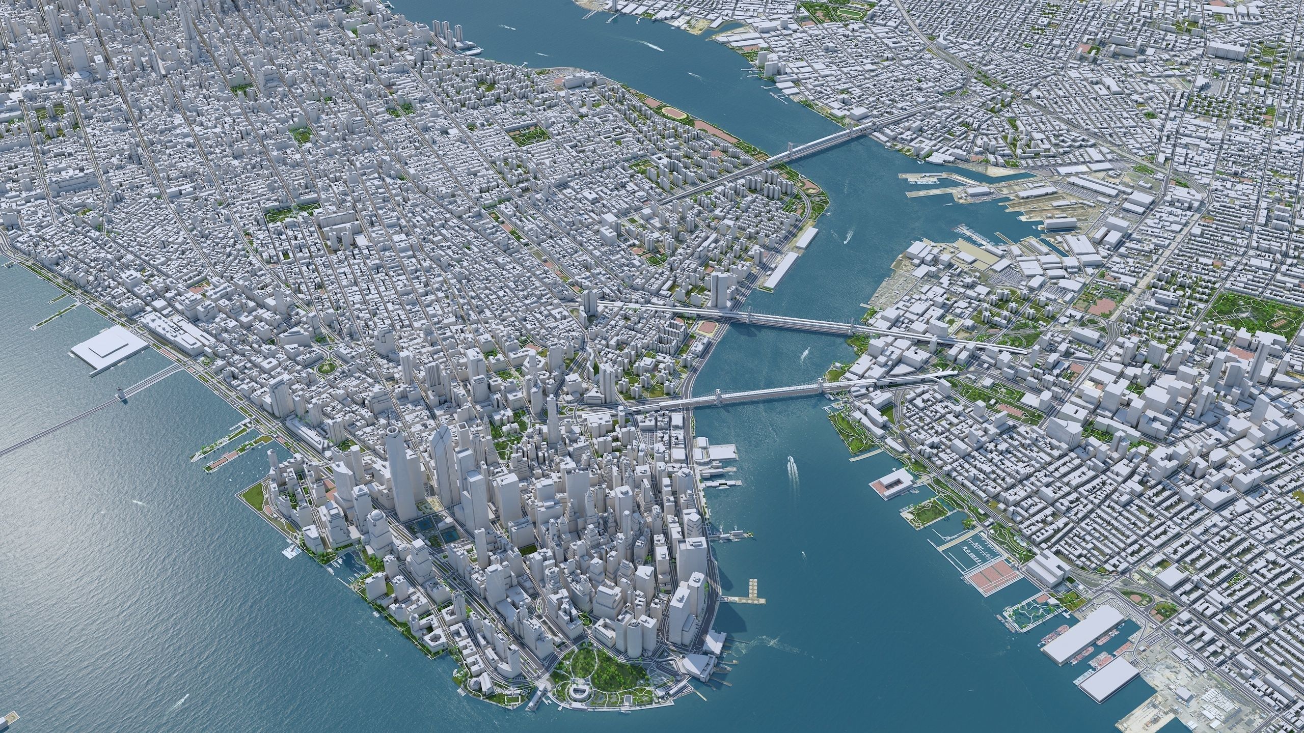 3D model Manhattan in New York USA VR / AR / low-poly | CGTrader