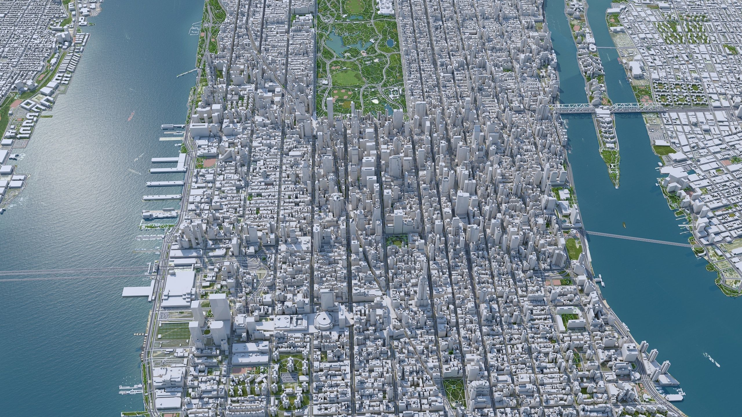 3D model Manhattan in New York USA VR / AR / low-poly | CGTrader